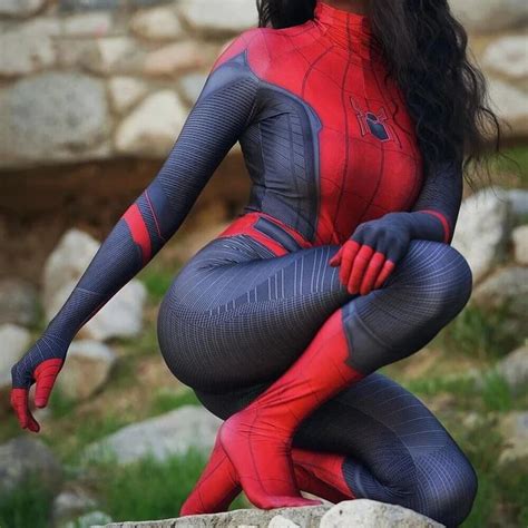 Spiderman Bodysuit Women Costume Spider Man Cosplay Etsy Girl Spiderman Costume Cosplay