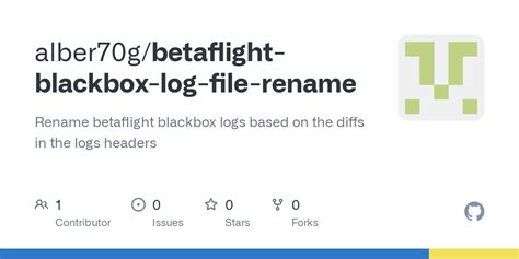 Github Alber70gbetaflight Blackbox Log File Rename Rename