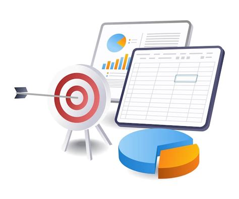 Premium Vector Business Growth Calculation Targets Technology
