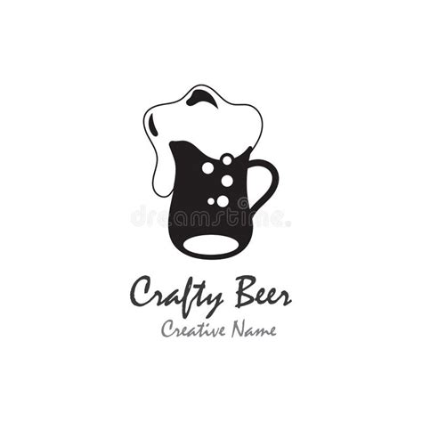 Beer Craft With Foam Vector Illustration Design Template Stock
