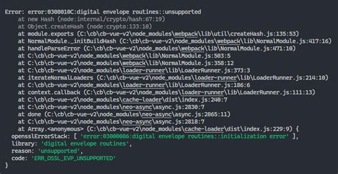 [solved] err ossl evp unsupported in node js