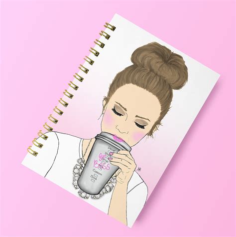 Girlboss Notebook Custom Notebook Boss Notebook Girly Notebook Girly Stationary Girly