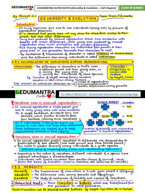 Heredity And Evolution Chapter 9 Full Chapter Pdf