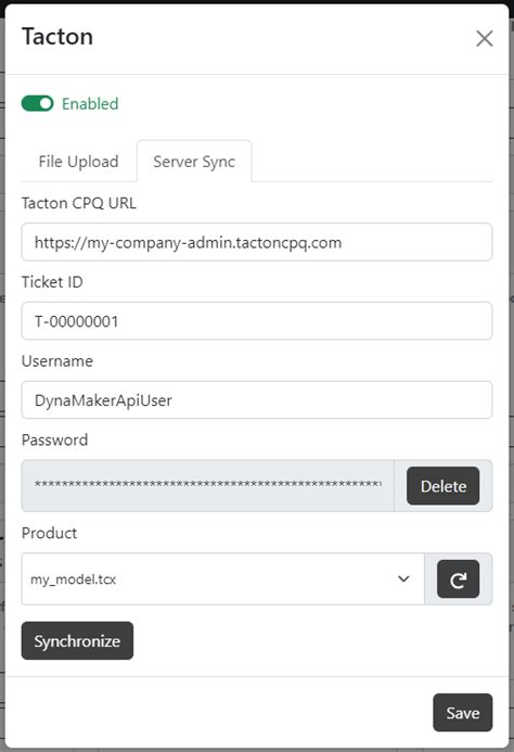 Tacton CPQ DynaMaker Docs