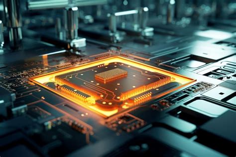 Premium Ai Image Closeup Of An Electronic Board With A Processor Or Chip Development Of