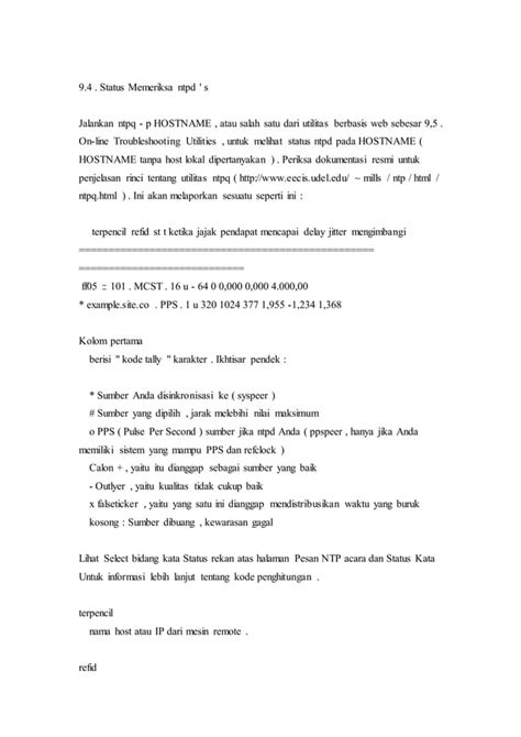 Troubleshooting Layanan Ntp Server Pdf Free Download