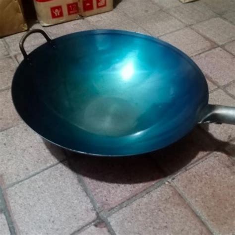 Jual Wok Bajakuali Baja Wajan Baja Seasoning Siap Pakai Gagang Kayu