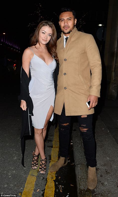 Jess Impiazzi Braless During Night Out With Rugby Player Fiancé Denny