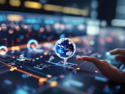 Premium AI Image Seamless Data Exchange Digital Technology Background