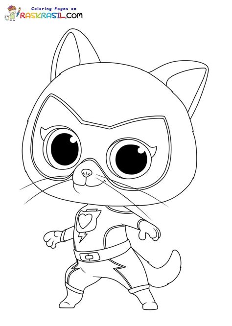 Superkitties Drawing Super Kitty Coloring Pages Printable