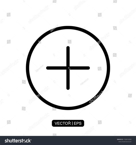 Plus Add Button Icon Vector Illustration Stock Vector Royalty Free