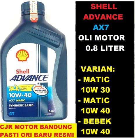 Jual Oli Motor SHELL ADVANCE AX L Scooter Matic Bebek ORI BARU RESMI Shopee Indonesia