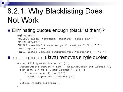 CHAPTER SQL Injection Slides Adapted From Foundations