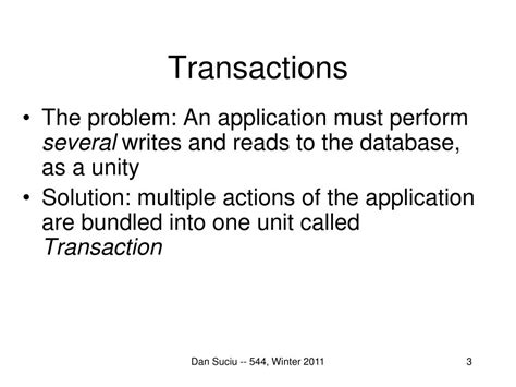 ppt cse544 transactions concurrency control powerpoint presentation