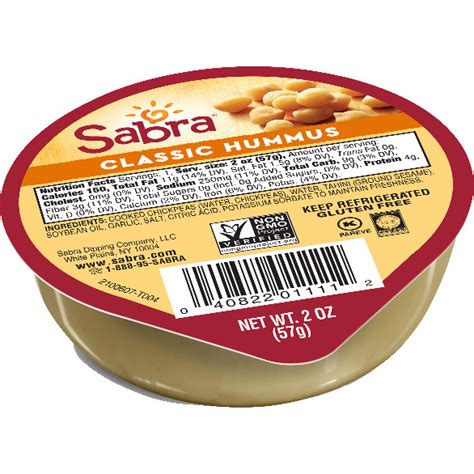 Sabra Classic Hummus Singles 2oz Inreach Online Ordering