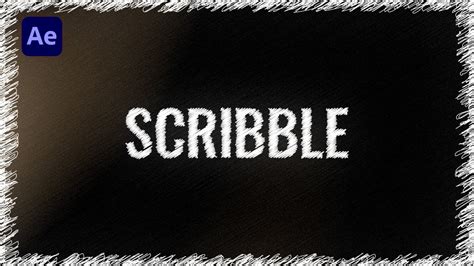 SCRIBBLE TEXT Animation After Effects Tutorial YouTube