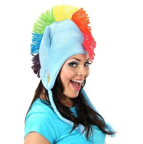 Rainbow Dash Hat Adult Knit Laplander