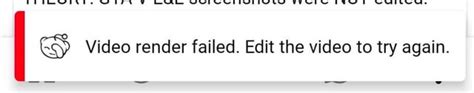 video render failed edit the video to try again r fixthevideoplayer