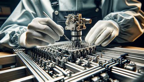 Ai Generated Illustration Of A Precise Engineer Meticulously Adjusting