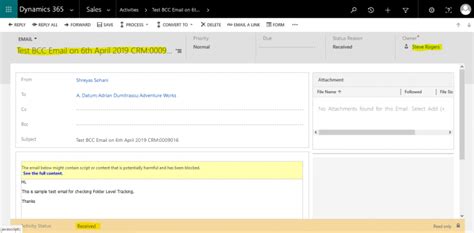 How To Track The Bcc Emails In Dynamics 365 Crm Microsoft Dynamics 365 Crm Tips And Tricks