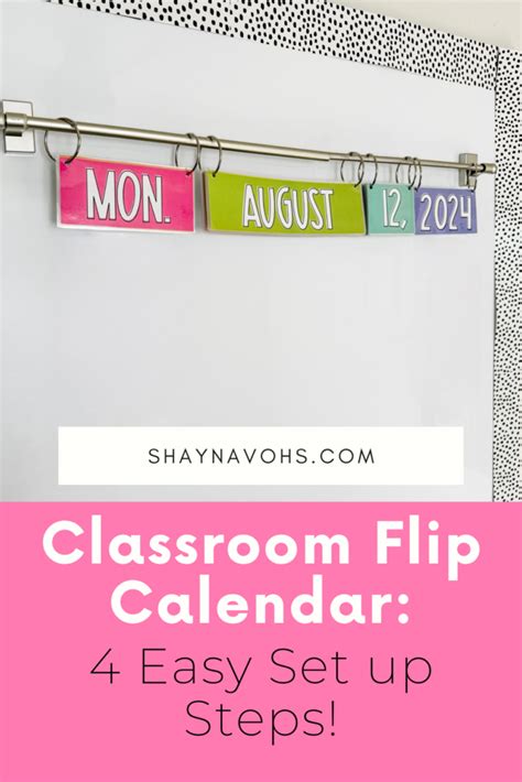 Classroom Flip Calendar 4 Easy Setup Steps Shayna Vohs