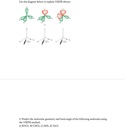 solved use the diagram below to explain vsepr theory a 2
