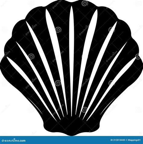Bivalve Black Silhouette Generative Ai Cartoon Vector Cartoondealer
