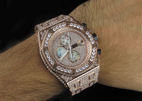 Mens Jewelry Unlimited Rose Gold Steel Simulated Diamond Wrist Watch
