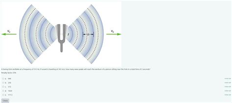 Solved A Tuning Fork Oscillates At A Frequency Of 512 Hz If