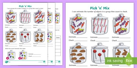 Cfe Early Level Numeracy Estimation Worksheet Teacher Made