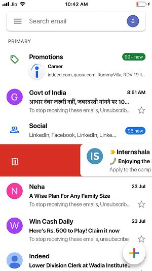 How To Change Swipe Options On Gmail App Techuntold Techcult