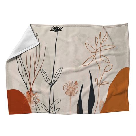 VisionBedding Botanical Fleece Throw Blanket Nature Throws For Sofas