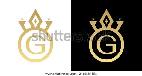 Letter G Crown Logo Letter G Stock Vector Royalty Free 2466684551