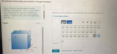 Solved The Electric Field Inside And Outside A Charged Chegg Com