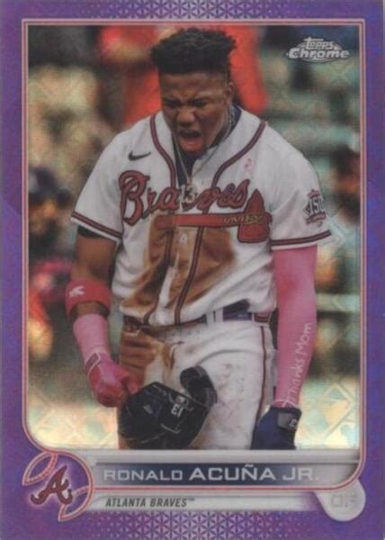 Topps Chrome Logofractor Edition Purple Refractor Ronald Acuña Jr for sale