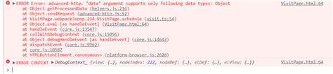 Data Argument Supports Only Following Data Types Object Issue