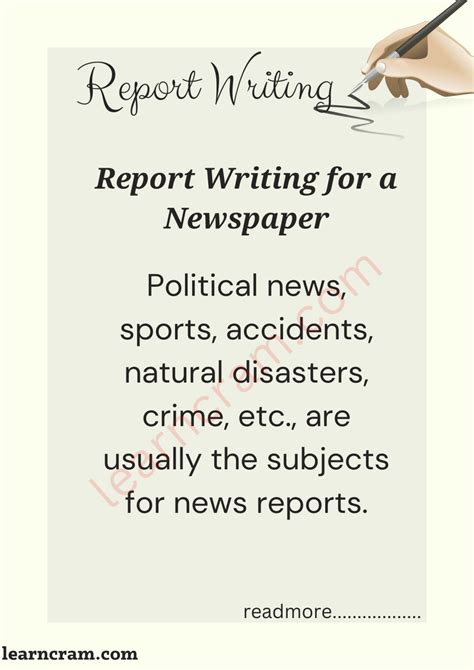 Report Writing For Class 11 Format Examples Topics Samples Types