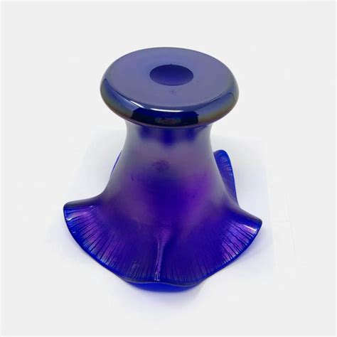 Mid 20th Century Cobalt Blue Stretch Glass Vase Chairish
