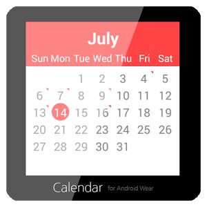 New App Calendar For Android Wear Is A Basic Colorful Calendar For Those Wearable Android Devices