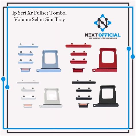 Jual Tombol Volume On Off Sim Tray Slot Sim Selint Ip Seri Xr Fullset Original New Shopee