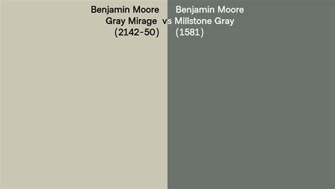 Benjamin Moore Gray Mirage Vs Millstone Gray Side By Side Comparison