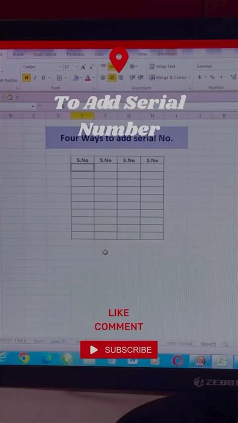 Mukesh Sir Simple Steps To Add Serial Number In Excel Four Ways