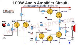 Amplifier Circuit Using TIP TIP TLE C TRONICSpro