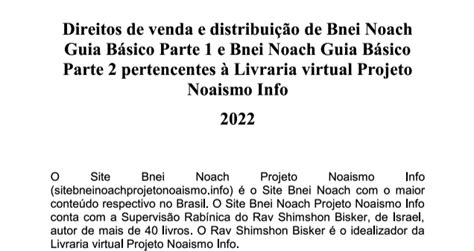 Bnei Noach Guia BÁsico Site Bnei Noach Projeto Noaismo Info Bnei