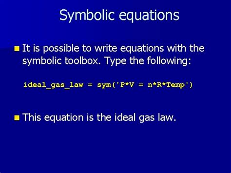 Lecture 16 Symbolic Mathematics Symbolic Mathematics Algebra Ezplot