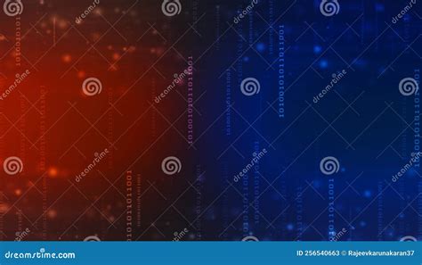 Flowing Number One And Zero Text In Binary Code Format In Technology