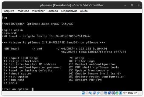 Como Instalar O Pfsense No Virtualbox Linux Basic