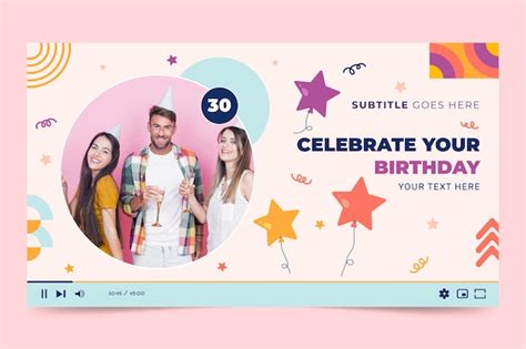 Premium Vector Hand Drawn Birthday Template Design