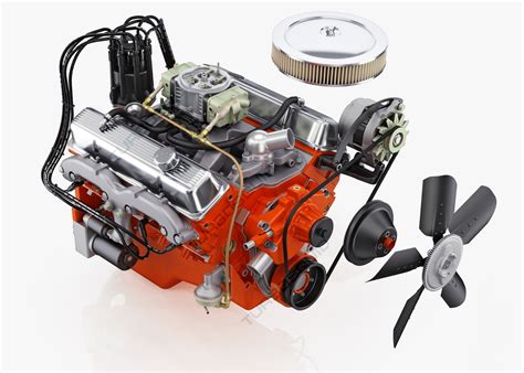 3d Model Chevrolet 350 Small Block V8 Turbosquid 1293430