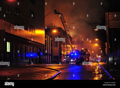 Firefighters Tackle A Huge Blaze In Glasgow City Centre At The Former